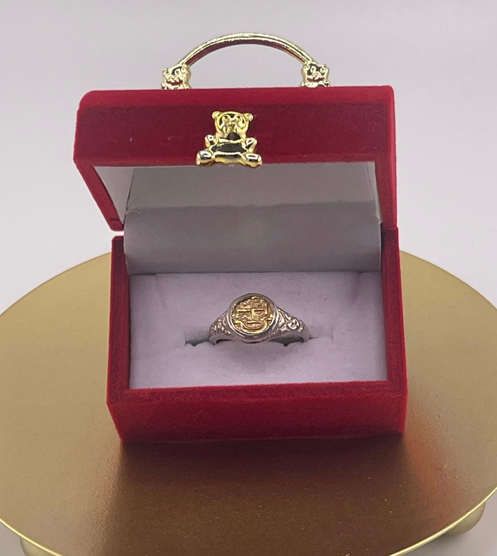 NUESTRA SENORA DE ATOCHA SILVER AND GOLD MINI COIN RING