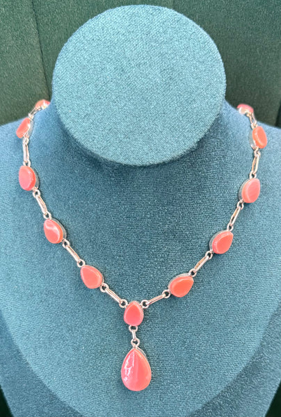 Handmade Pink Larimar Tear Drop style Necklace – Key West Finest Gold ...