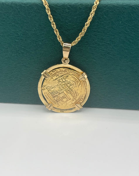 ATOCHA SHIPWRECK GOLD COIN PENDANT HANDMADE WITH 14k SOLID GOLD – Key ...