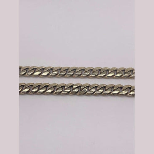 10K HEAVY SOLID REAL GOLD BEAUTIFUL CUBAN LINK CHAIN 8MM WITH REAL DAI ...